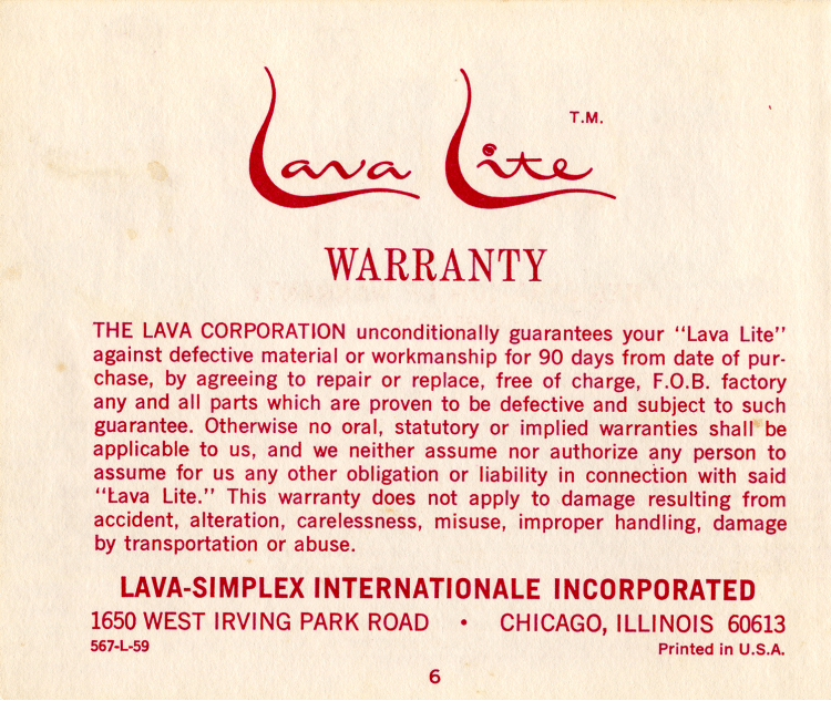 Misc Lava Lite Documents – The Lava Library