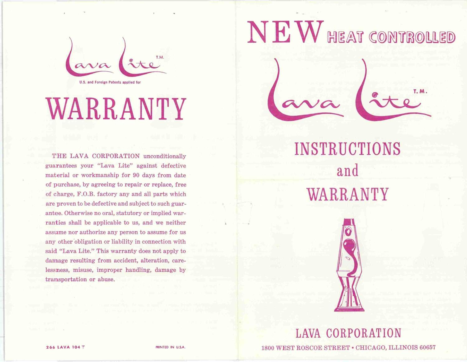 Misc Lava Lite Documents – The Lava Library